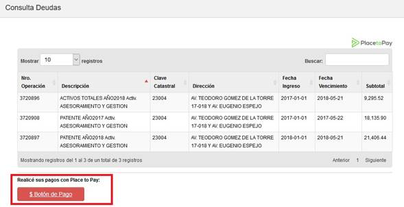 · Procedera seleccionar deuda